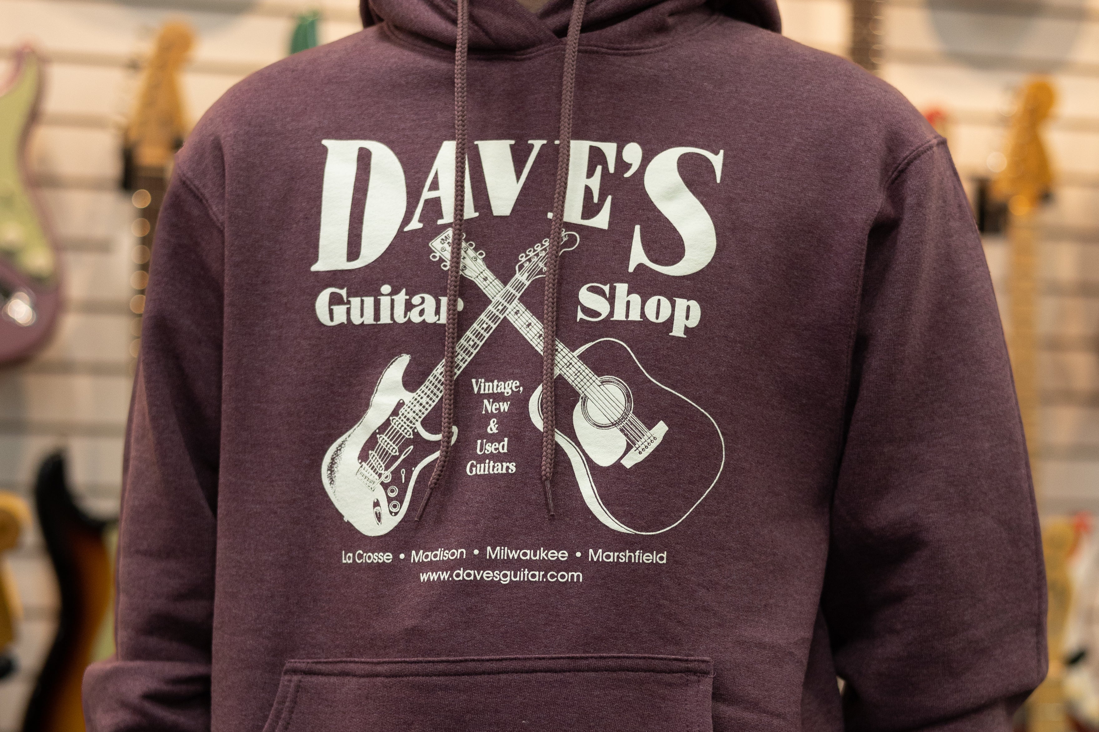 Original Hoodie - Maroon – Dave's Guitar Shop