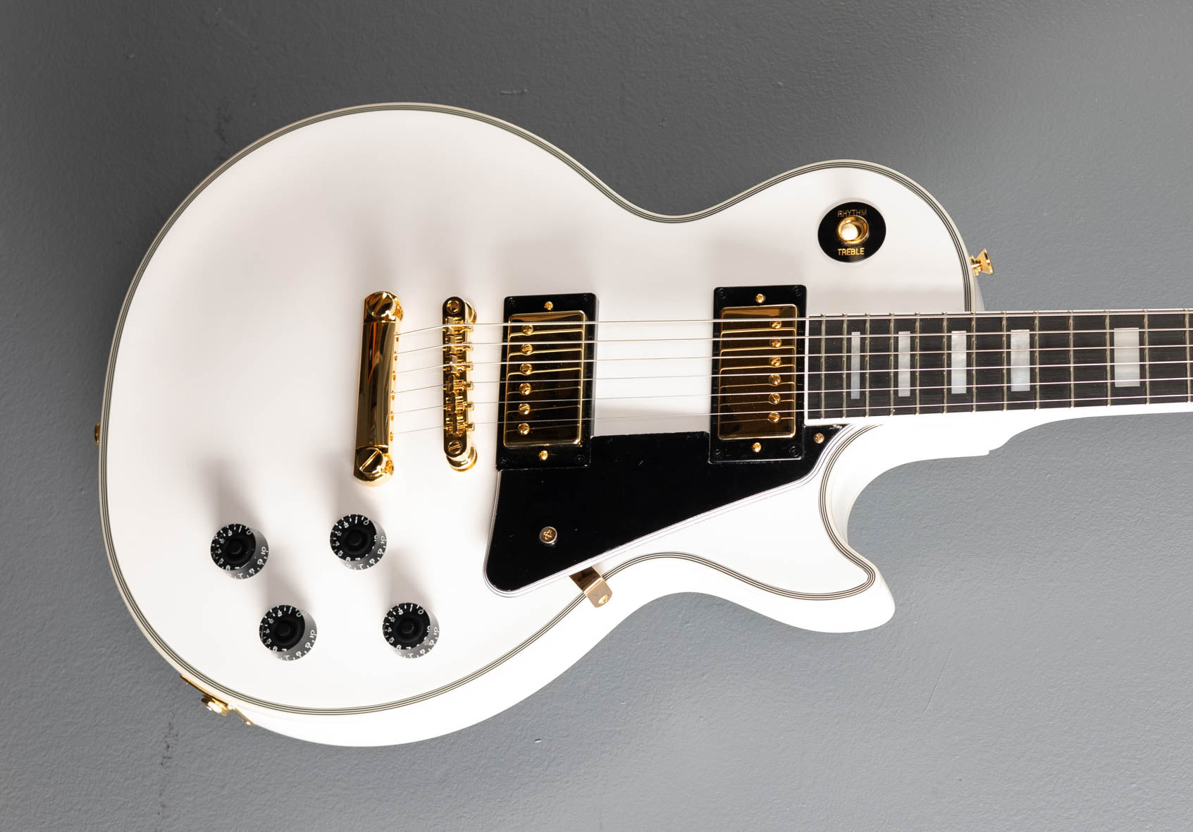"Inspired by Gibson Custom" Les Paul Custom - Alpine White – Dave's ...