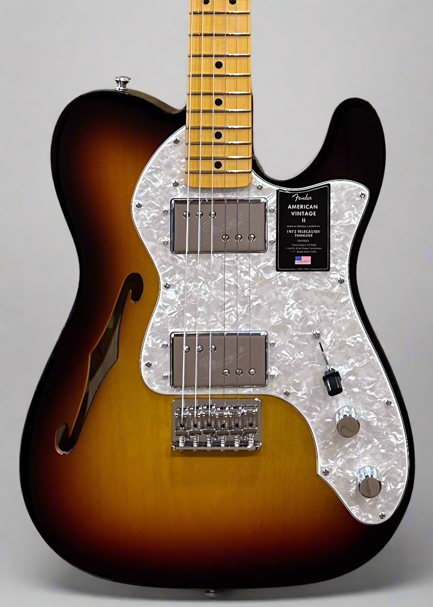 American Vintage II 1972 Telecaster Thinline - 3 Color Sunburst – Dave ...