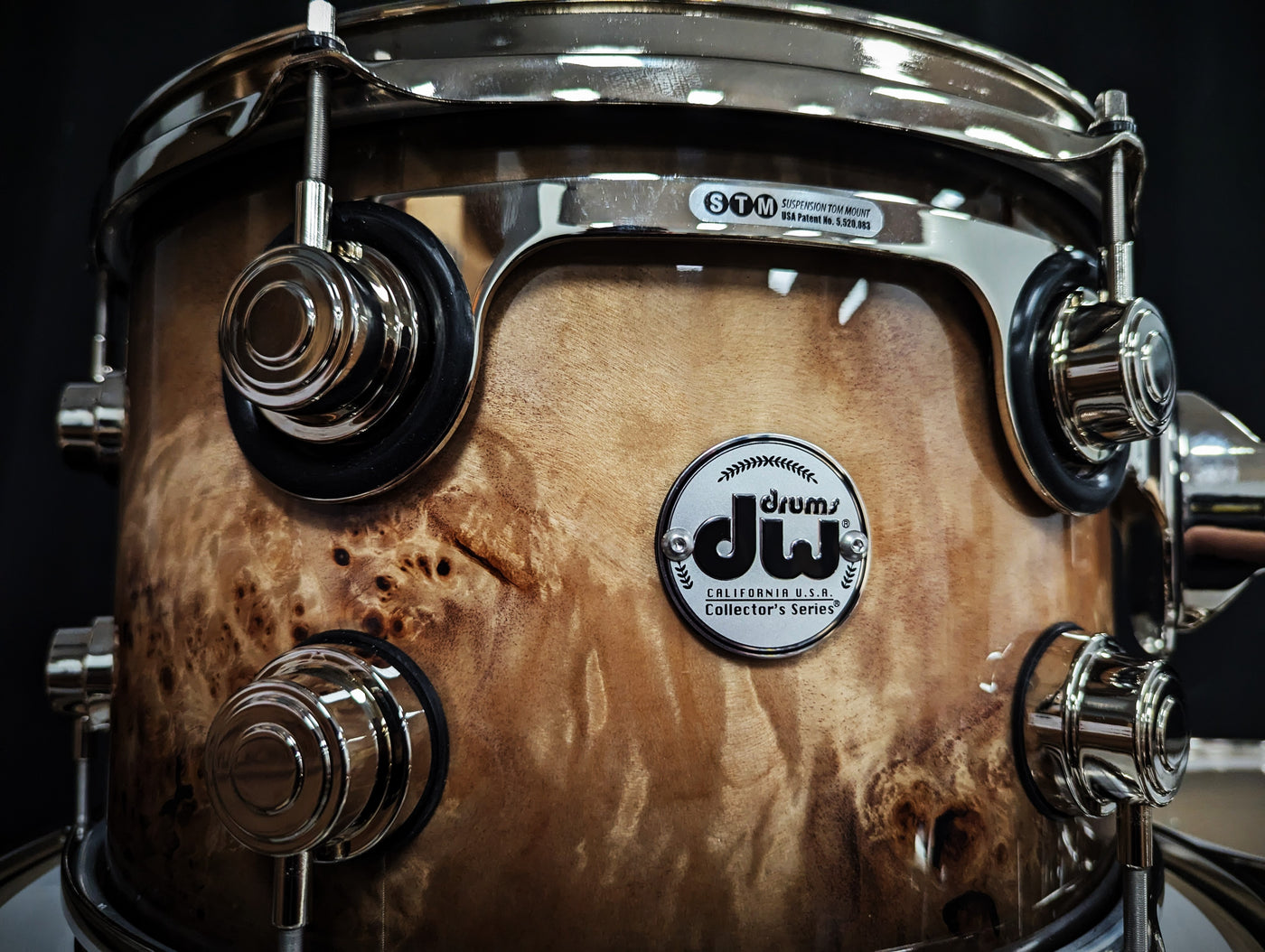 Collectors Series Candy Black Burst over Mappa Burl 5 Piece Shell Pack ...
