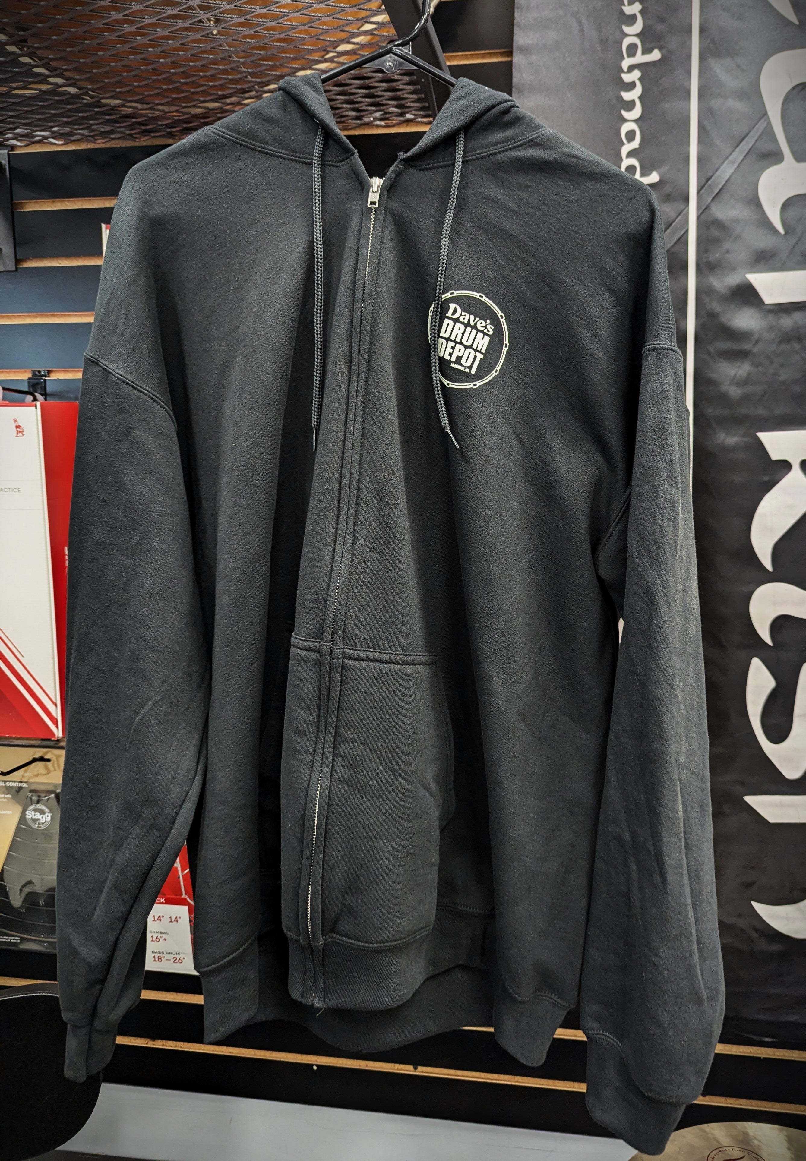 Drum Depot Zip Hoodie - Black – Dave's Guitar Shop