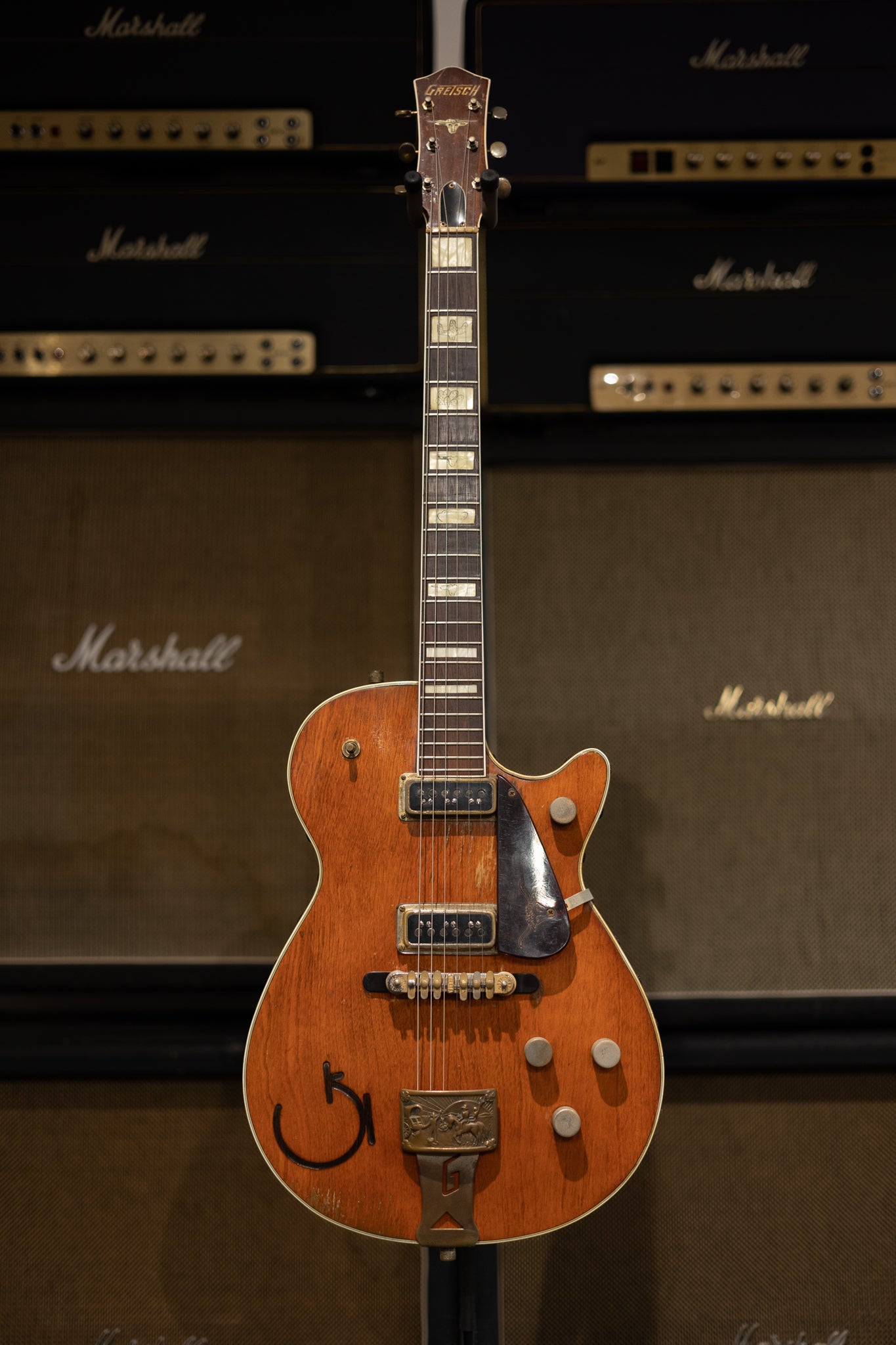 1954 Gretsch Roundup- Amber Red – Dave's Guitar Shop